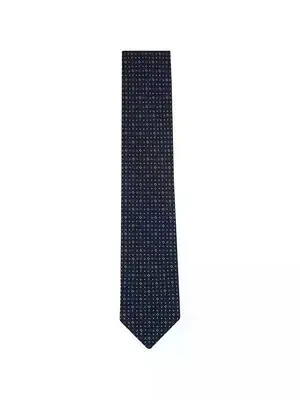 Brioni Geometric-patterned Tie - Blue