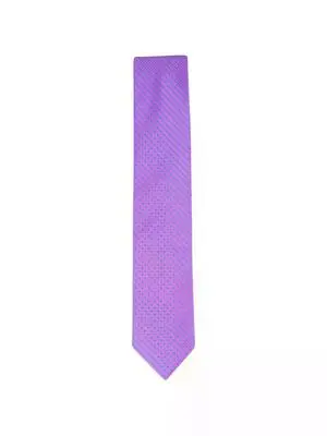 Eton Micro Geometric Tie - Purple