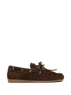 ALOHAS Rowan Laces Suede Loafers - Brown