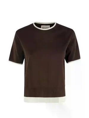 SEMICOUTURE Leya T-shirt - Brown