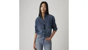 LEVI'S Teodora Western Shirt Chambray - Verified Vintage Top