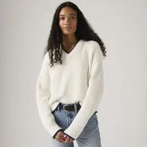 LEVI'S Reese V-neck Sweater - Tofu