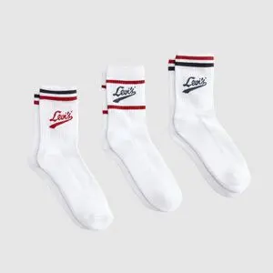 LEVI'S Short Cut Collegiate Logo Socks - Black Gold