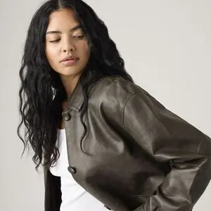 LEVI'S Faux Leather Blazer - Ash