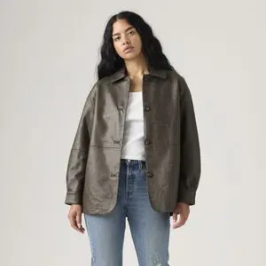 LEVI'S Faux Leather Blazer - Ash