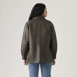 LEVI'S Faux Leather Blazer - Ash