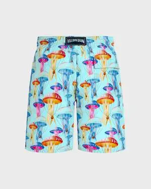 Vilebrequin Okoa Medusair Long Swim Trunks - Blue