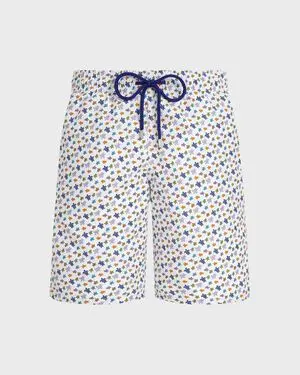 Vilebrequin Micro Ronde Des Tortues Swim Trunks White
