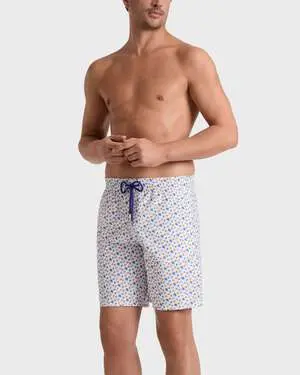 Vilebrequin Micro Ronde Des Tortues Swim Trunks - White