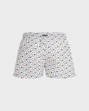 Vilebrequin Micro Ronde Des Tortues Fabya Swim Trunks - White