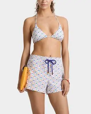 Vilebrequin Micro Ronde Des Tortues Fabya Swim Trunks - White