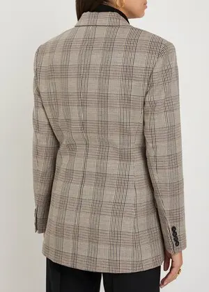 ANINE BING Checked Wool Blazer - Multicoloured