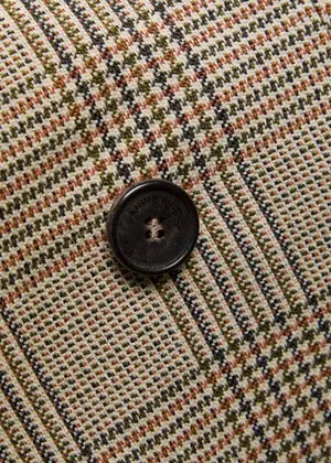 ANINE BING Checked Wool Blazer - Multicoloured