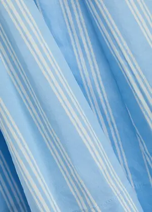 Staud Wells Striped Stretch-cotton Midi Dress