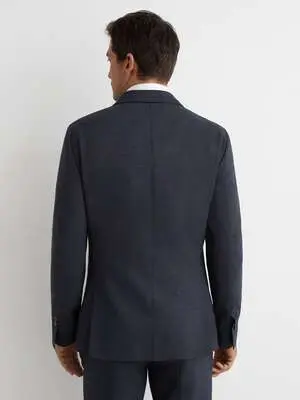 REISS Db Fibre Db Wool Textured Double-breasted Blazer Tailored-fit