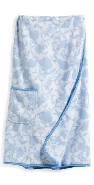 WEEZIE Towel Wrap - French Blue Floral