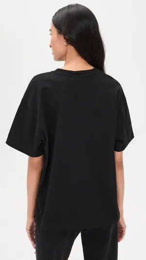 Good American Cotton Oversized Tee - Black001