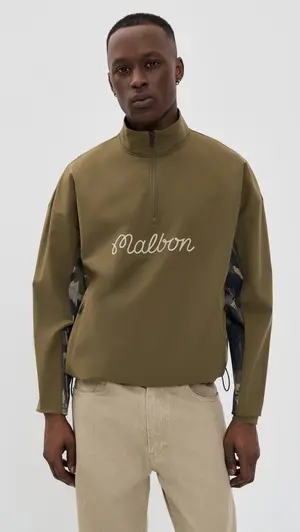 MALBON Tour Divot Performance Quarter Zip Jacket