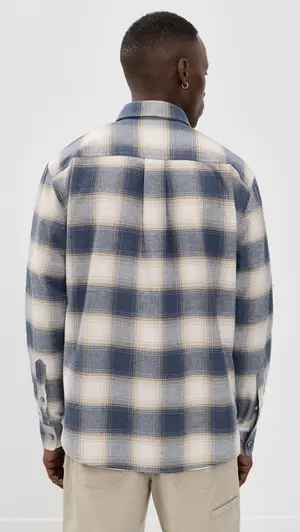 BOSS H-owen Flannel Button Down Shirt