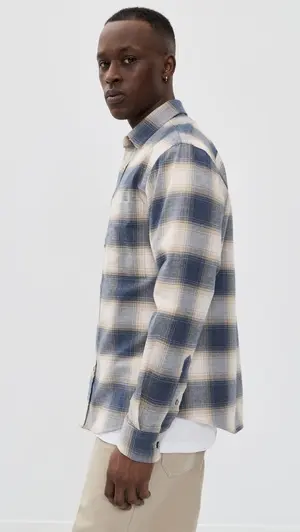 BOSS H-owen Flannel Button Down Shirt