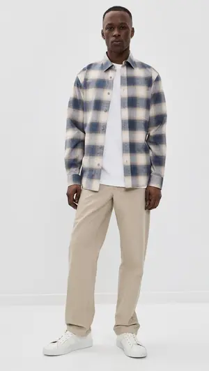 BOSS H-owen Flannel Button Down Shirt