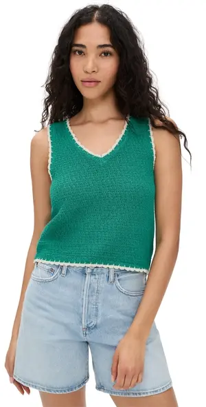 Z Supply Yessenia Whipstitch Tank - La Palma