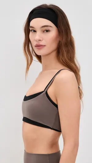 FORM Layered Bra - Walnut/black