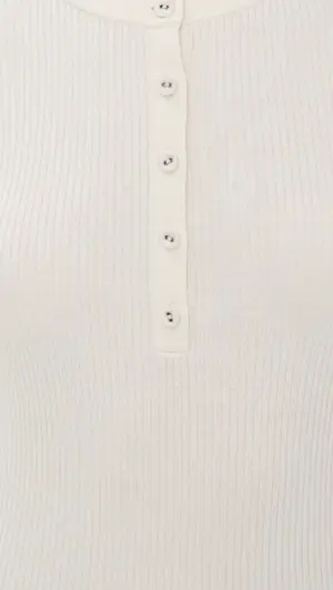 TWP 3/4 Sleeve Ribbed Henley
