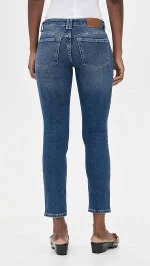 Free People Oracle Slim Straight Jeans - Sky's The Limit