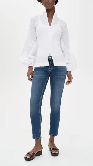 Free People Oracle Slim Straight Jeans - Sky's The Limit