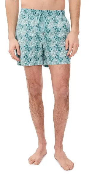 FAIR HARBOR The Bungalow Swim Trunks 5 - Bay Blue Sunburst