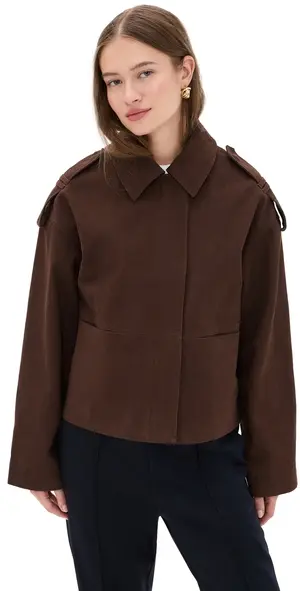 4TH & RECKLESS Kourt Cropped Jacket - Chocolate Brown