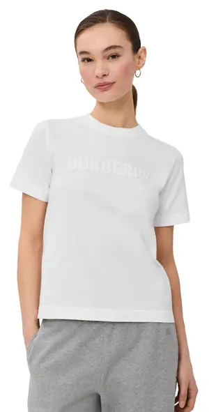 Burberry Frankie Logo Tee - Chalk