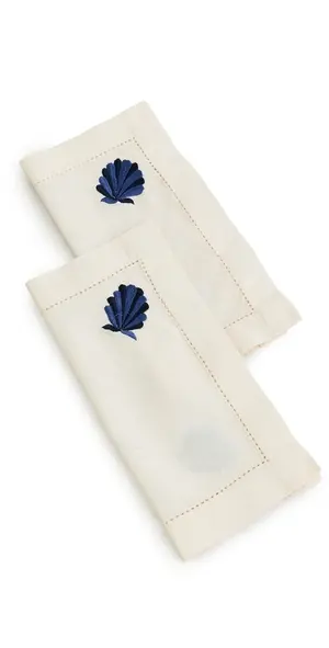 Carolina K Shell Napkins Set - Gardenia