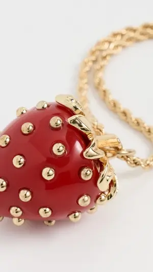 KENNETH JAY LANE Strawberry Pendant Necklace