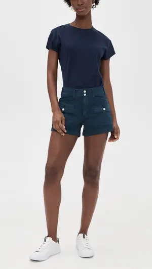 Paige Olivia Cargo Shorts - Vintage Navy Seascape