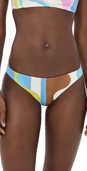 VITAMIN A Thalia Full Bikini Bottom - Coast Colorblock