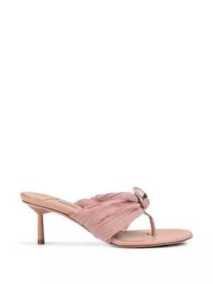 LE SILLA Numa Pleated Strap Thong Sandals - Pink