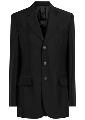 Wardrobe.NYC Mohair-blend Blazer - Black
