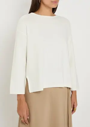 Max Mara Locusta Stretch-cotton Jumper - White