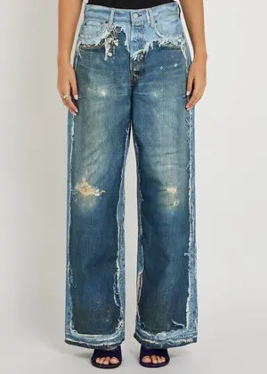 Acne Studios Printed Wide-leg Jeans