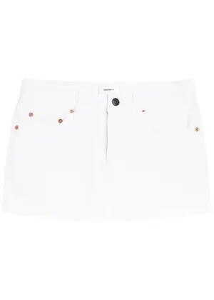 Wardrobe.NYC Denim Mini Skirt - White