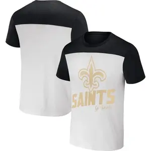 NFL X DARIUS RUCKER Collection Fanatics /black New Orleans Saints Colorblocked T-shirt - Cream