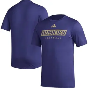 Adidas Washington Huskies Football Practice Aeroready Pregame T-shirt - Purple