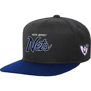 Mitchell & Ness Youth New Jersey Nets Team Script Snapback Hat - Black