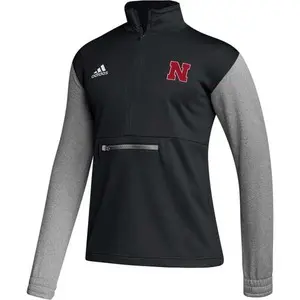 Adidas Nebraska Huskers Sideline Aeroready Half-zip Top