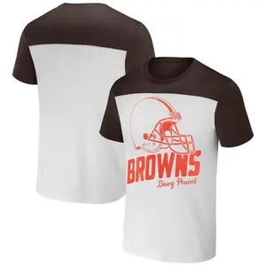 NFL X DARIUS RUCKER Collection Fanatics /brown Cleveland Browns Colorblocked T-shirt - White