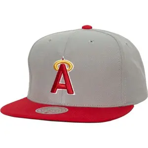 Mitchell & Ness California Angels 1989-1992 Cooperstown Collection Away Snapback Hat By - Gray