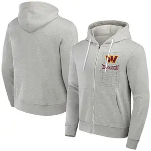 NFL X DARIUS RUCKER Washington Commanders Full-zip Hoodie - Heather Gray