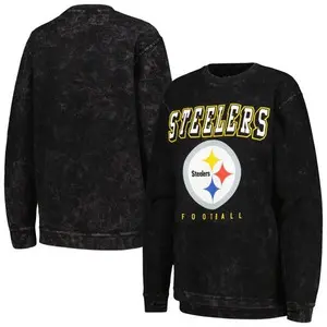 G-III 4HER BY CARL BANKS Pittsburgh Steelers Pullover Sweatshirt - Black